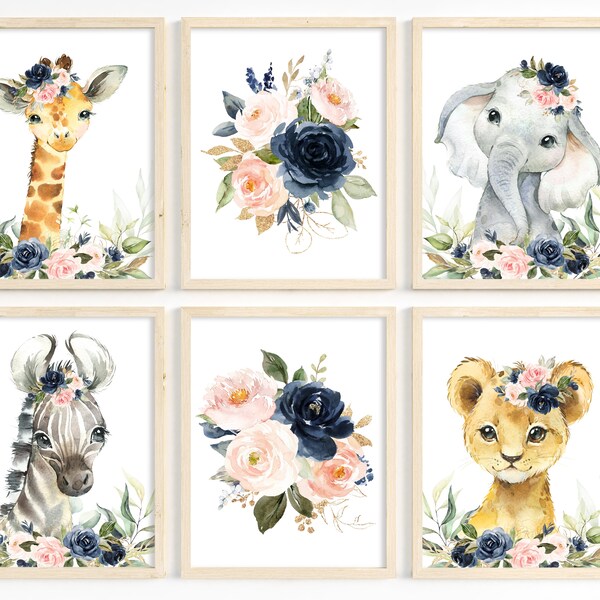 Navy and Blush - Etsy