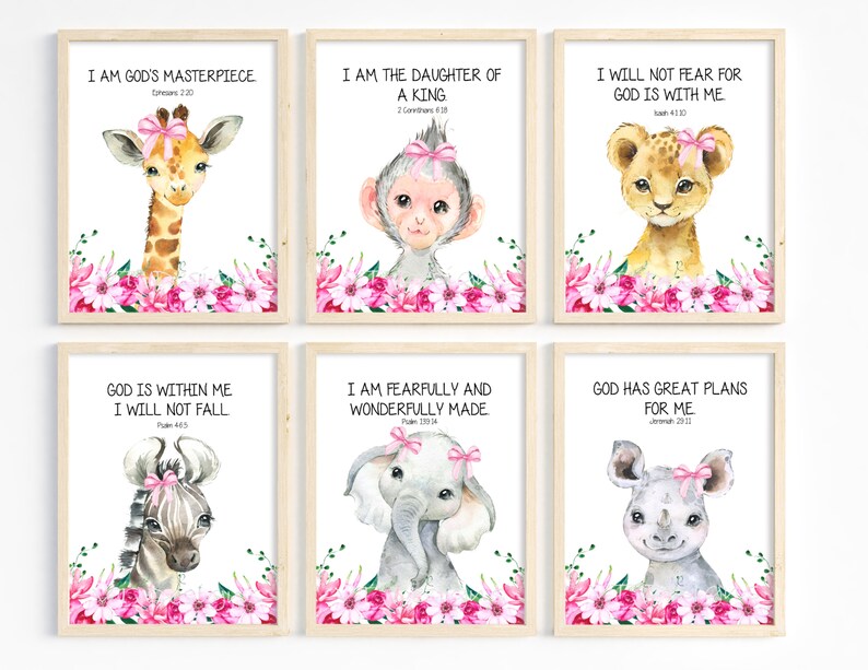 Scripture Prints for Kids Kids Bible Verse Wall Art | Etsy
