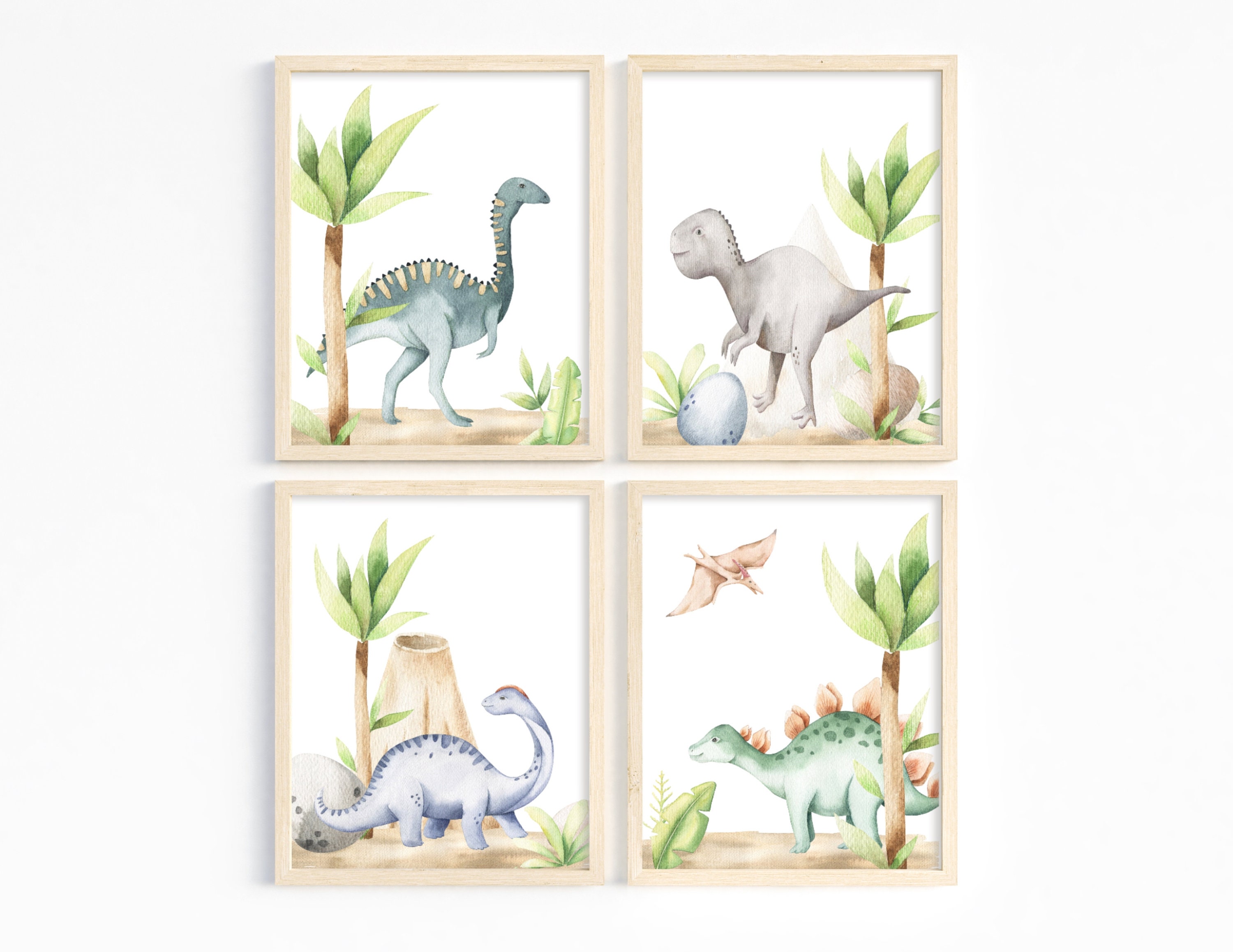 Dinosaur Wall Art, Dinosaur Wall Decor, Dinosaur Nursery Art, Boy Room ...