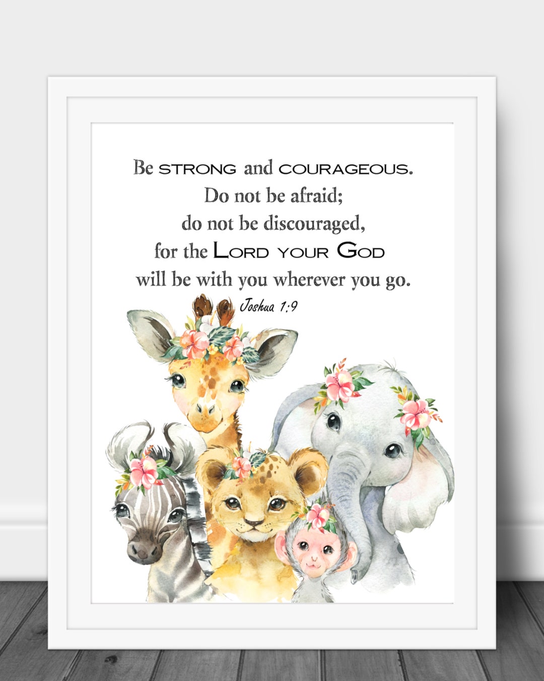 Kids Bible Verse Prints Jungle Animals Scripture for Kids - Etsy