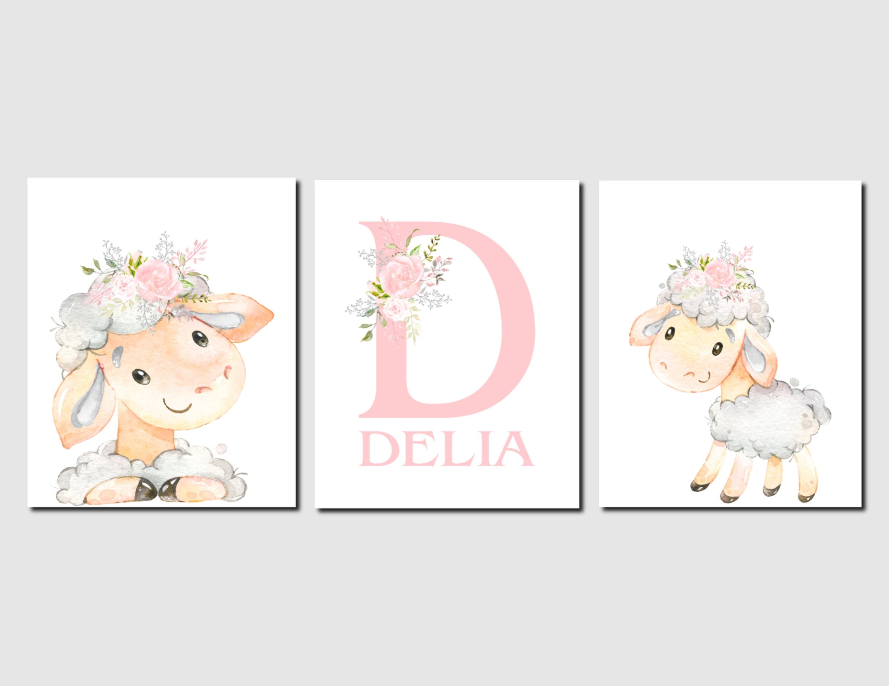 Sheep Nursery Decor Personalized Customized Baby Name | Etsy
