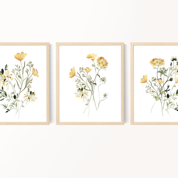 Yellow Flowers Print - Etsy