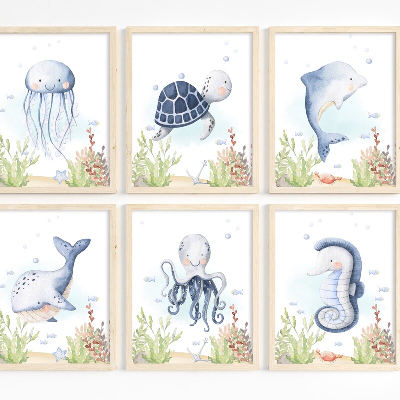 Sea Animals Print - Etsy