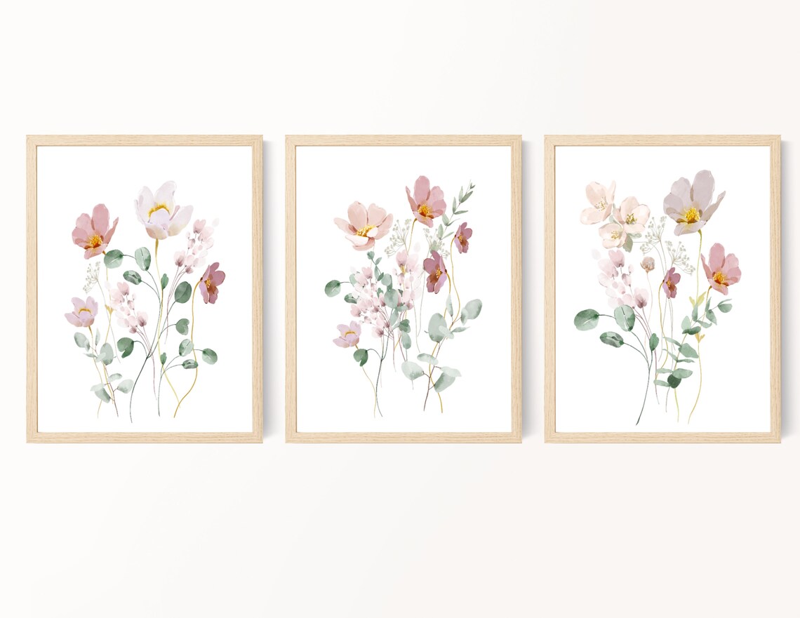 Wildflower Prints Watercolor Flowers Spring Flower Prints - Etsy