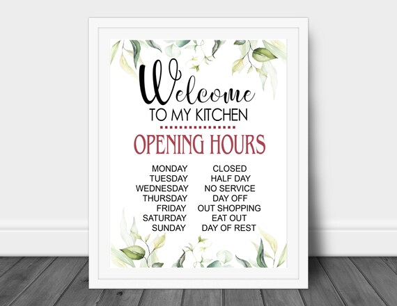 Welcome to My Kitchen Sign Funny Kitchen Wall Art Kitchen - Etsy