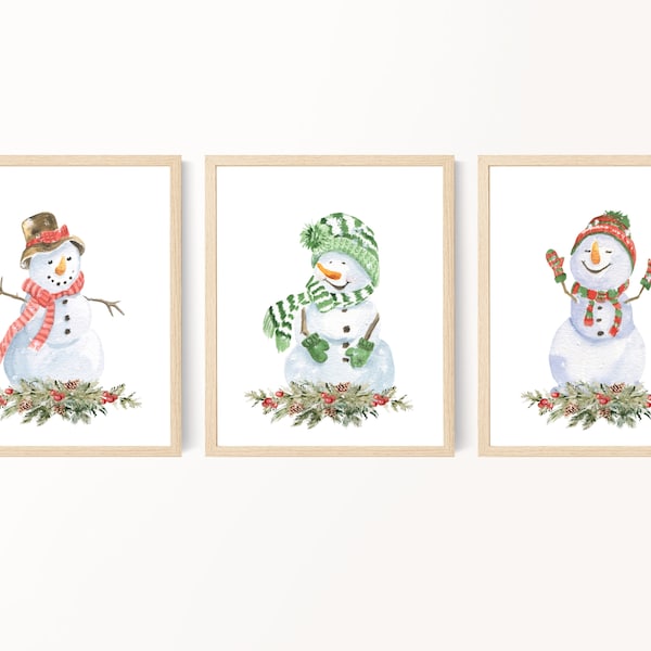 Snowman Print - Etsy