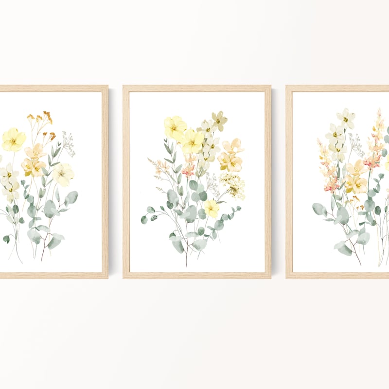 Yellow Flowers Print - Etsy