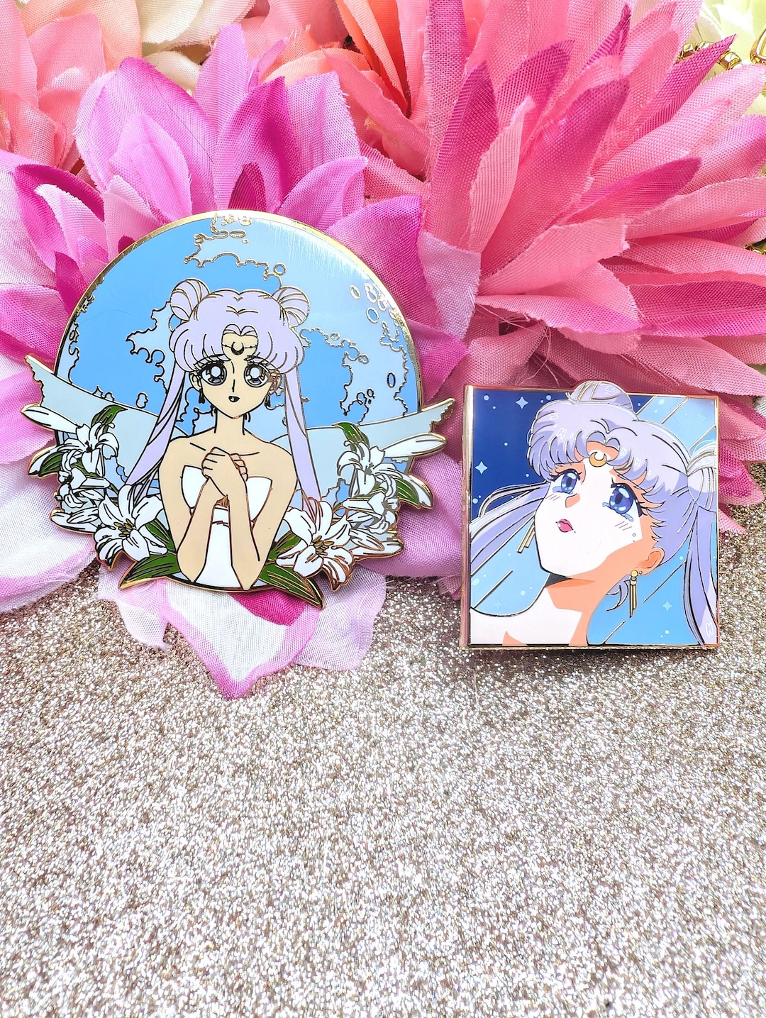 Sailor Moon Queen Serenity Moon Mom Galaxy World Protector Cry Pins - Etsy