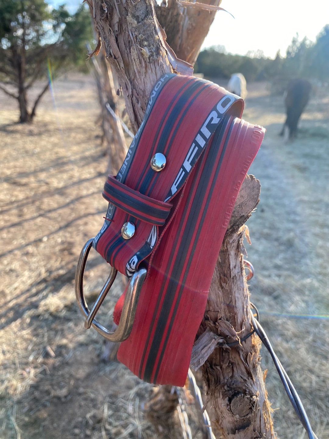 Bike Tire Belt, Bicycle Belt, Upcycled Belt, Cool Red Belt,custom Belt ...