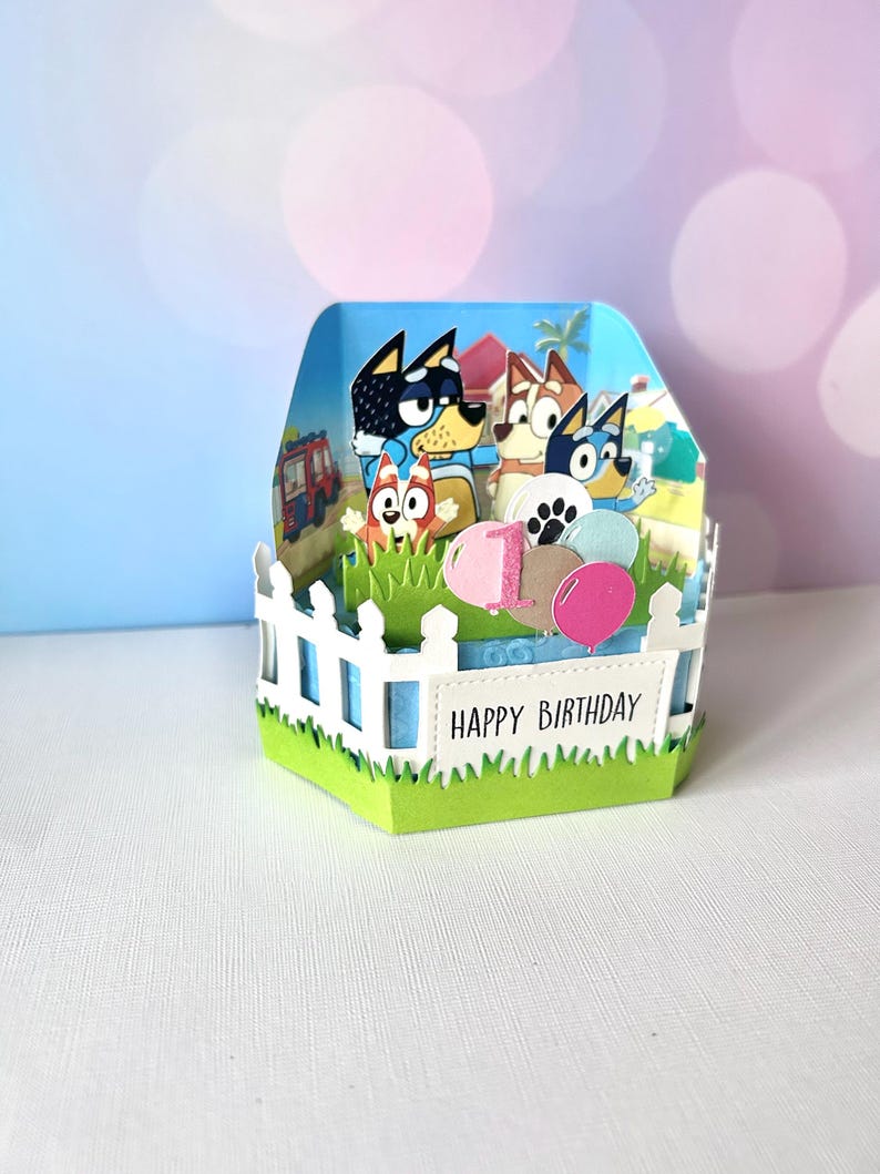 Inspired Bluey | Dog Birthday Card | Invitation - Etsy