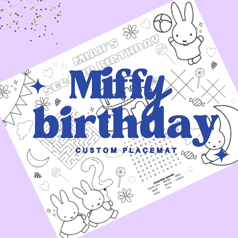Inspired Miffy | Nijntje Activity Sheet - Etsy