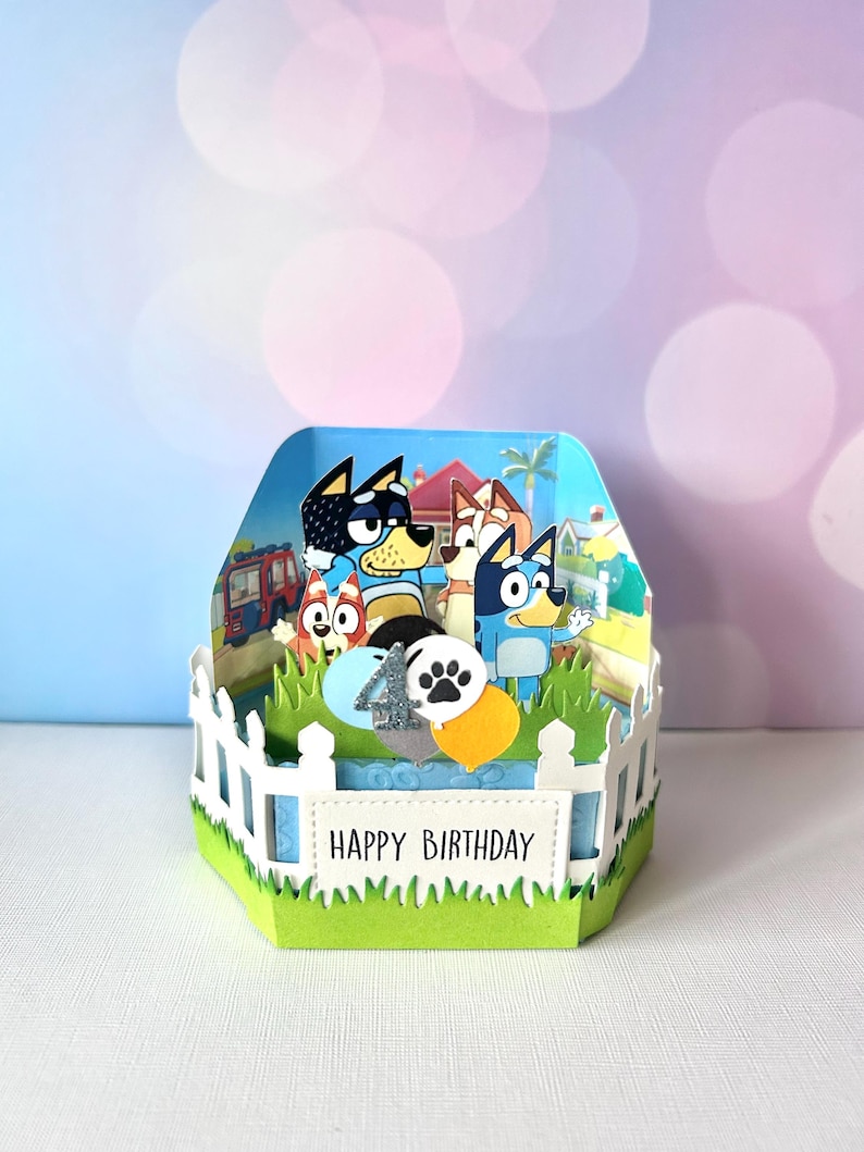 Inspired Bluey | Dog Birthday Card | Invitation - Etsy