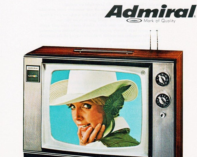 Admiral Portable TV Ad, 1968 - Etsy