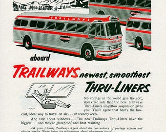 Trailways bus | Etsy