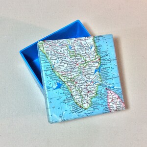 Vintage Southern India Map Box - Etsy