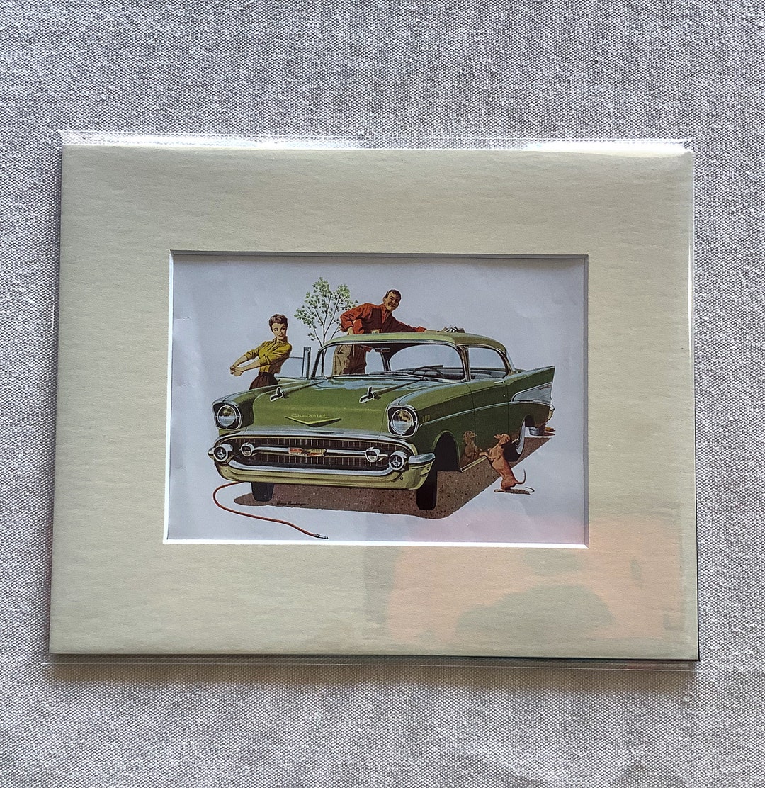 Pontiac Bel Air Ad Vignette in 8 X 10 Matt Ready to Frame - Etsy