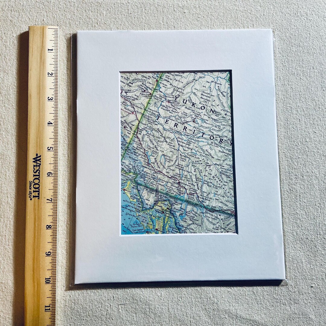 Yukon Territory Map, Matted and Ready to Frame - Etsy