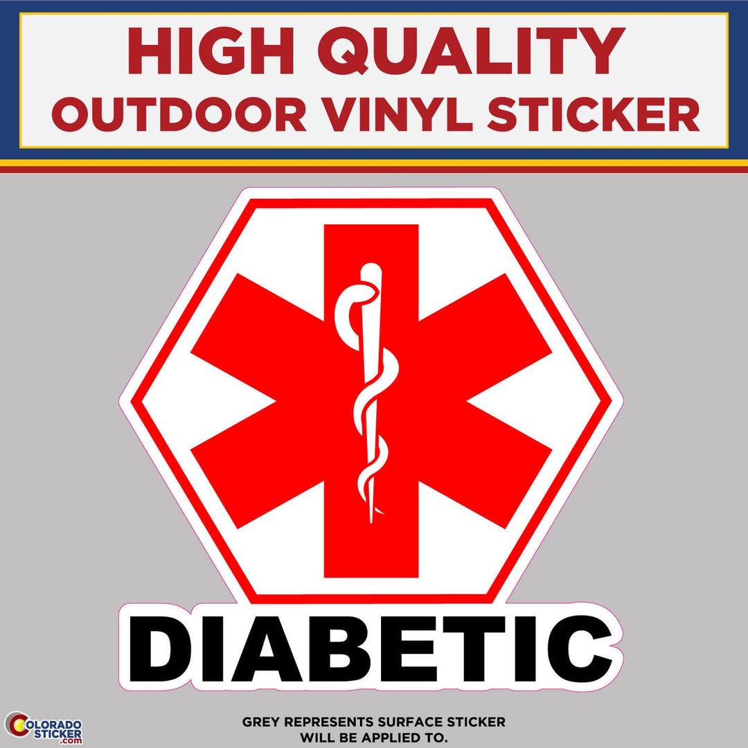 Diabetic Medical Alert, High Quality Vinyl Stickers - Etsy