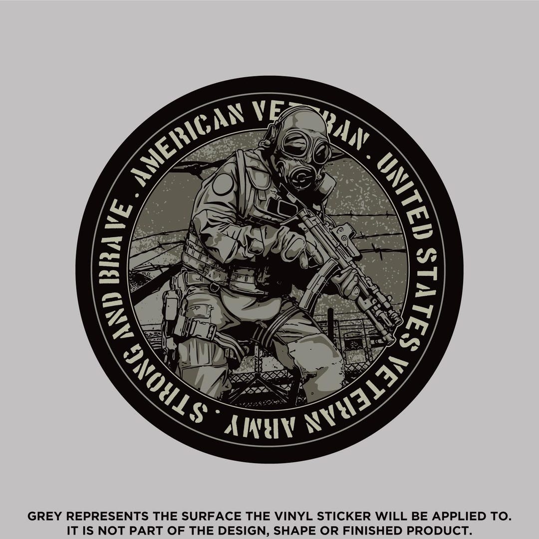 Strong and the Brave Army Veteran, High Quality Vinyl Stickers - Etsy
