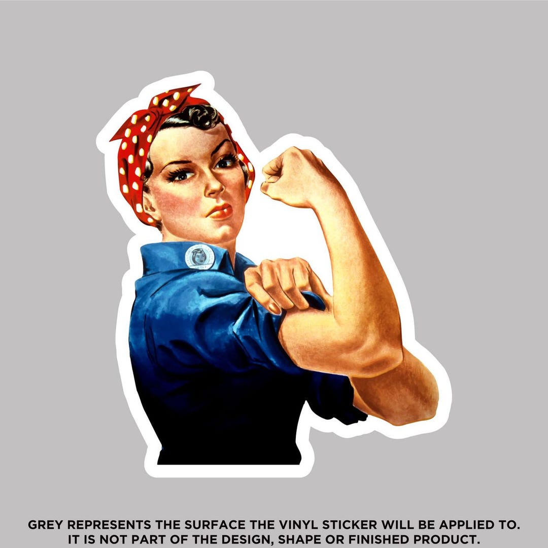 Rosie the Riveter Vinyl Sticker, Waterproof Decal - Etsy