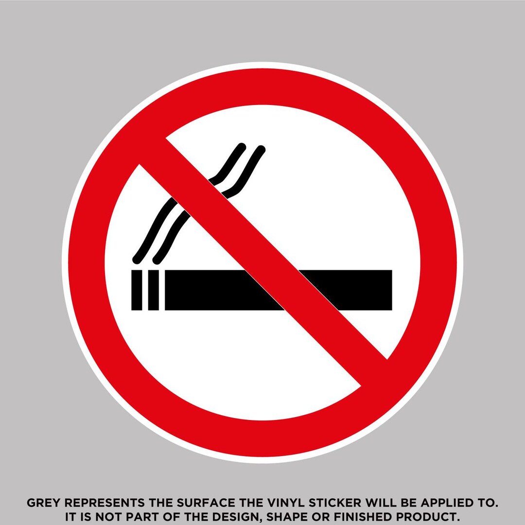 No Smoking, High Quality Vinyl Sticker Decals - Etsy