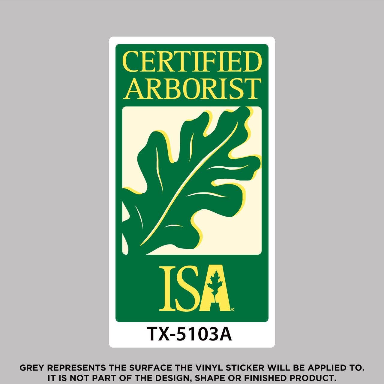 Personalized ISA Certified Arborist With License Number, Vinyl Sticker ...