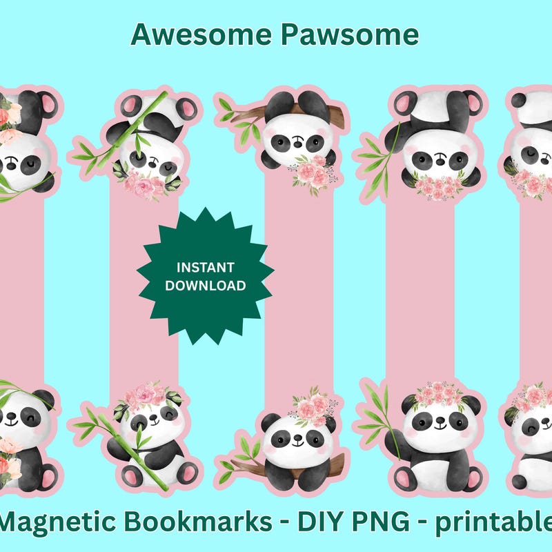 Panda Bookmark - Etsy