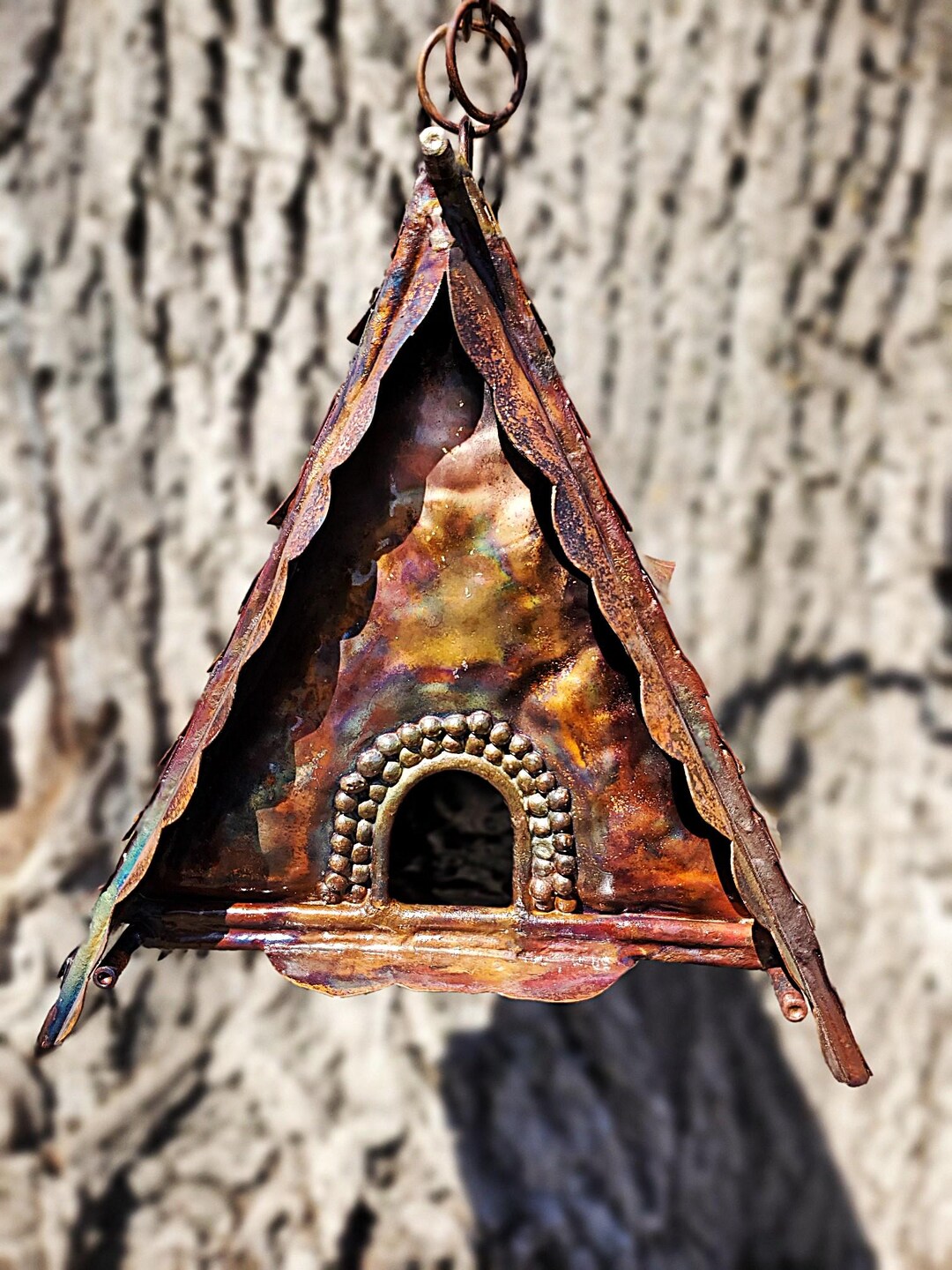Copper A-frame Bird House - Etsy
