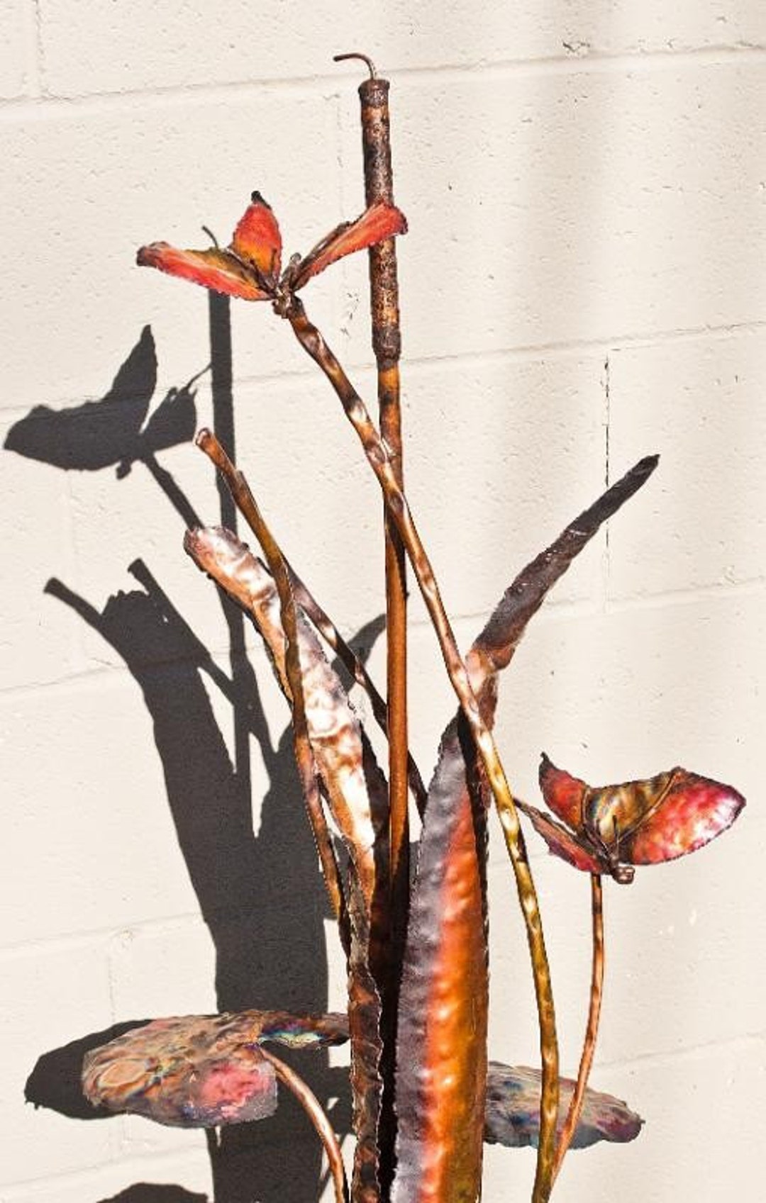 Copper Cattail and Butterflies - Etsy