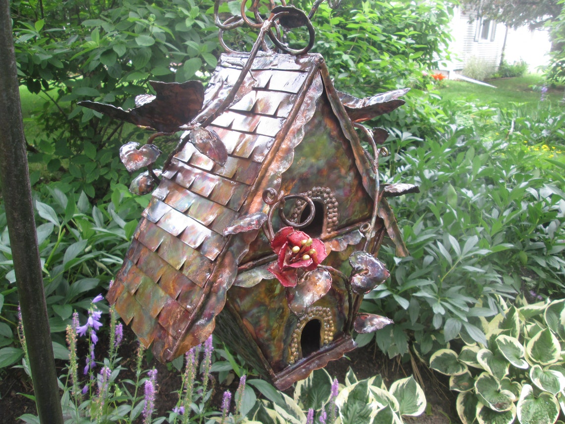 Copper Ginger Bread Bird House - Etsy
