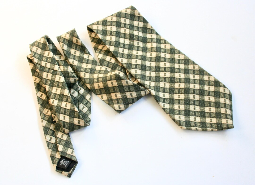 Vintage Guess Silk Necktie, American Classics, Geometric Silk Tie ...