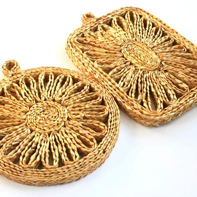 Straw Trivets - Etsy