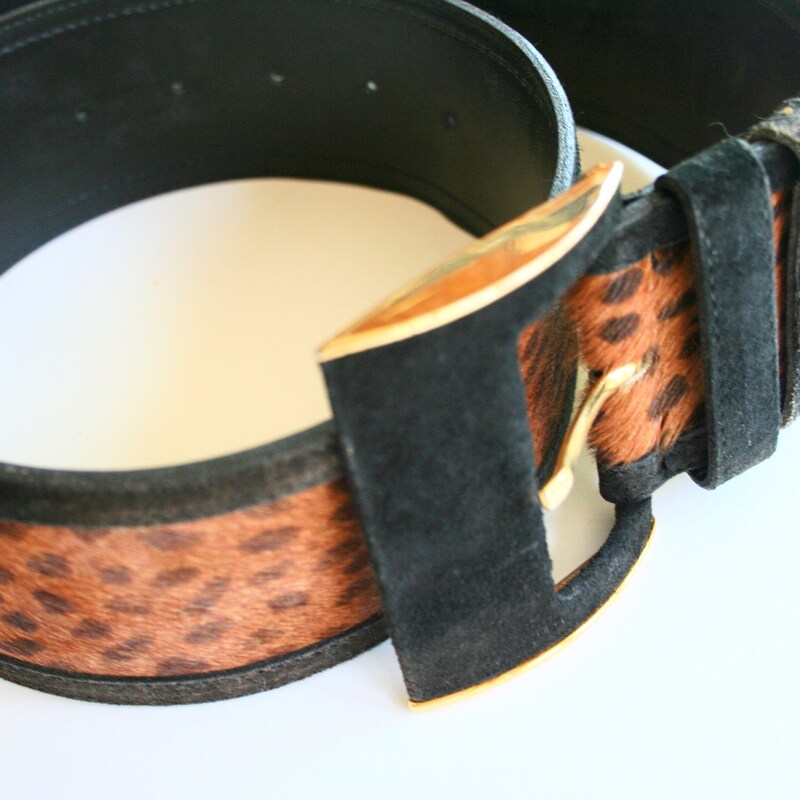 Leopard Print Belt - Etsy