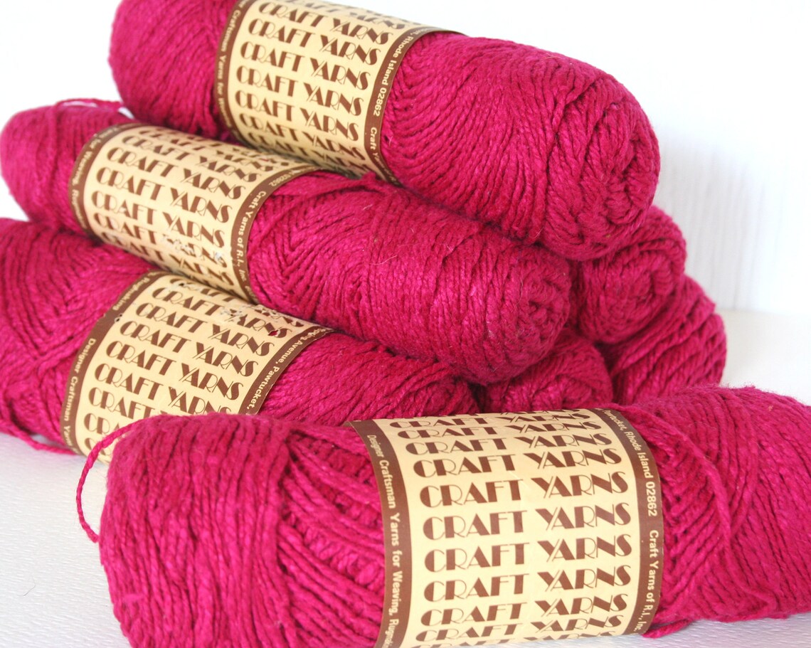 Vintage Rayon Weaving or Rug Yarn, Rayon Knitting Yarn. Craft Yarn of ...