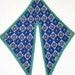 Early Vera Split Wingtip Scarf. Checkers in Electric Blue, Green and ...