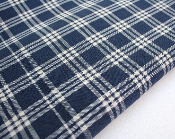 Vintage Blue Plaid Cotton Fabric Yardage (56x64) - Etsy
