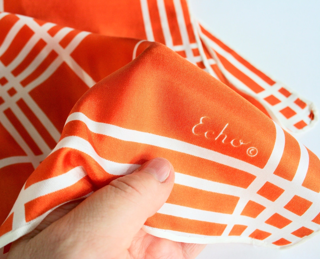 Mod Color Block Linear Silk Scarf by Echo. Modern, Graphic Scarf ...