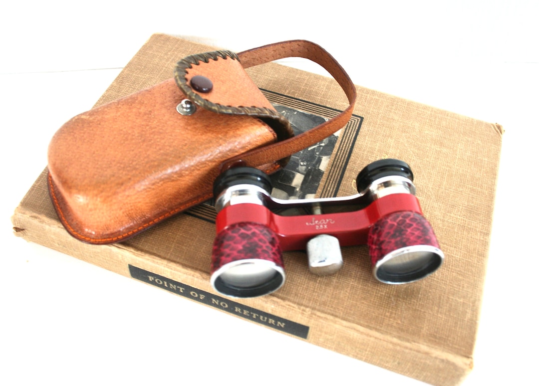 Vintage Star Opera Glasses With Leather Carrying Case. Red, Petite ...