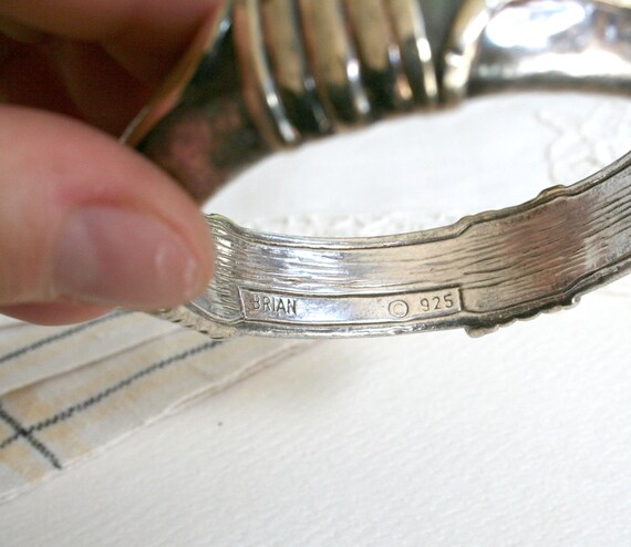 Brian Bergner silver bangle. Modernist bracelet, brut… - Gem