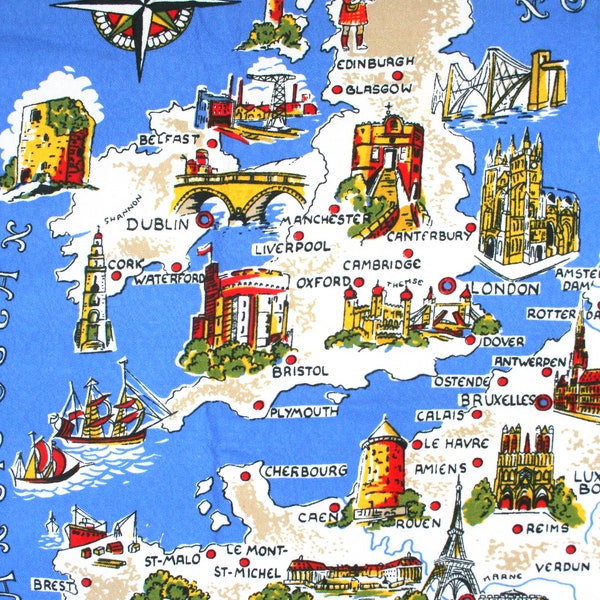 Map Tablecloth - Etsy