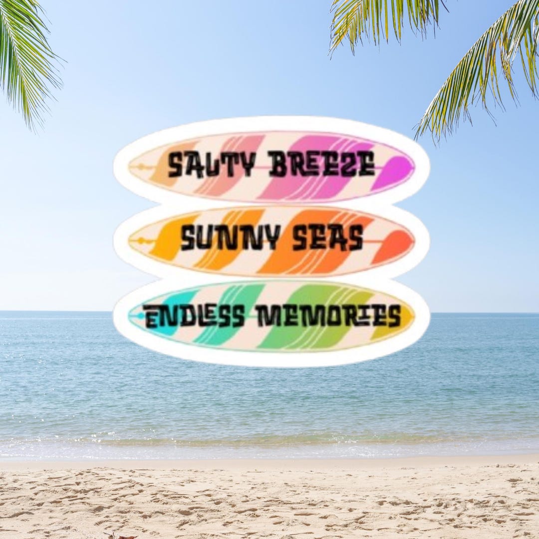 Beach Sticker | Summer Vibes Decals for Home Decor and Cars | Perfect ...