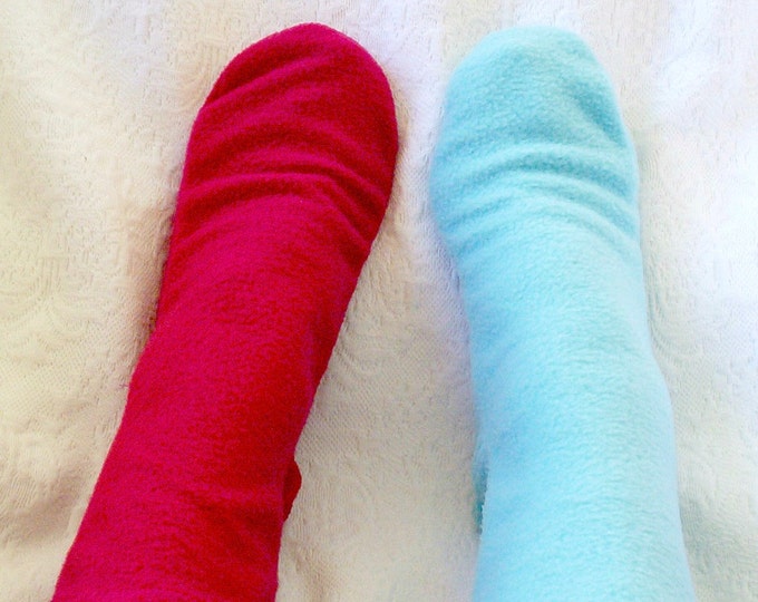 Fleece Socks Handmade Women's Fleece Socks Bed Socks - Etsy