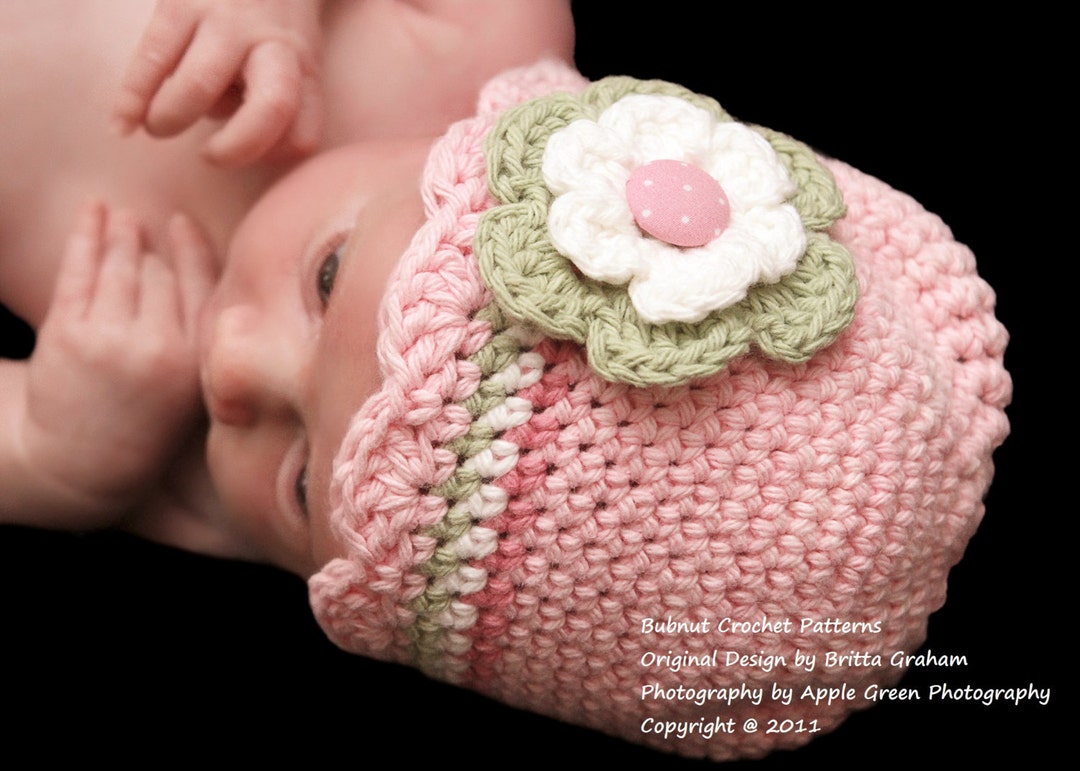 Baby Hat Crochet Pattern With Shell Trim - Crochet Hat Pattern in ...