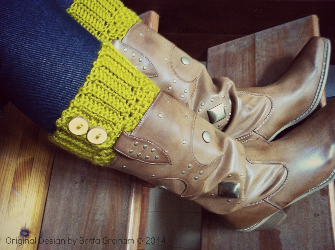 Crochet Boot Cuff Pattern - Button up Boot Cuffs Crochet Pattern No.911 ...