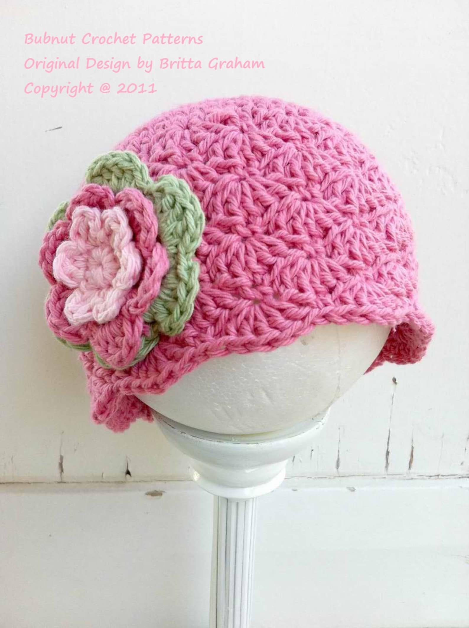 Shell Stitch Cap Crochet Hat Pattern No.113 SEVEN Sizes - Etsy