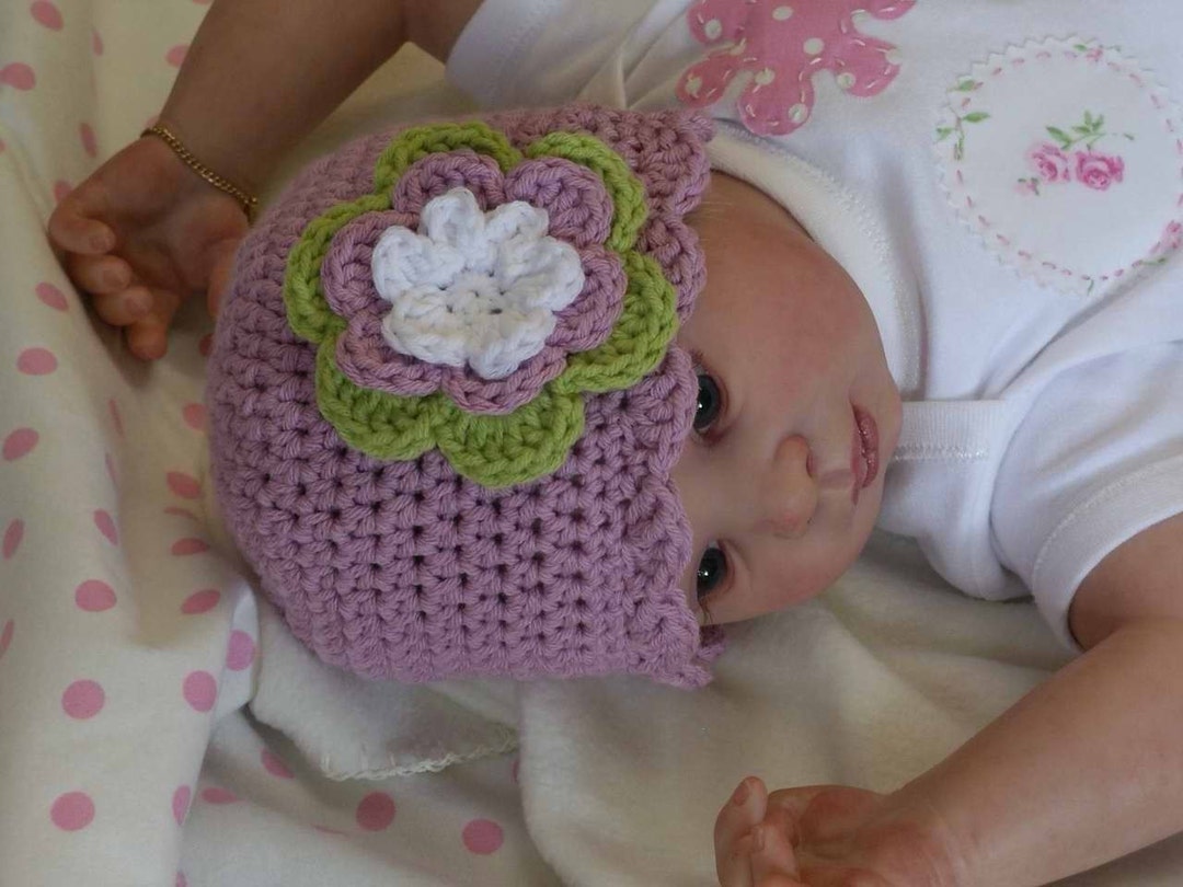 Baby Crochet Hat Pattern - Easy Peasy Shell Trim Baby Hat Crochet ...