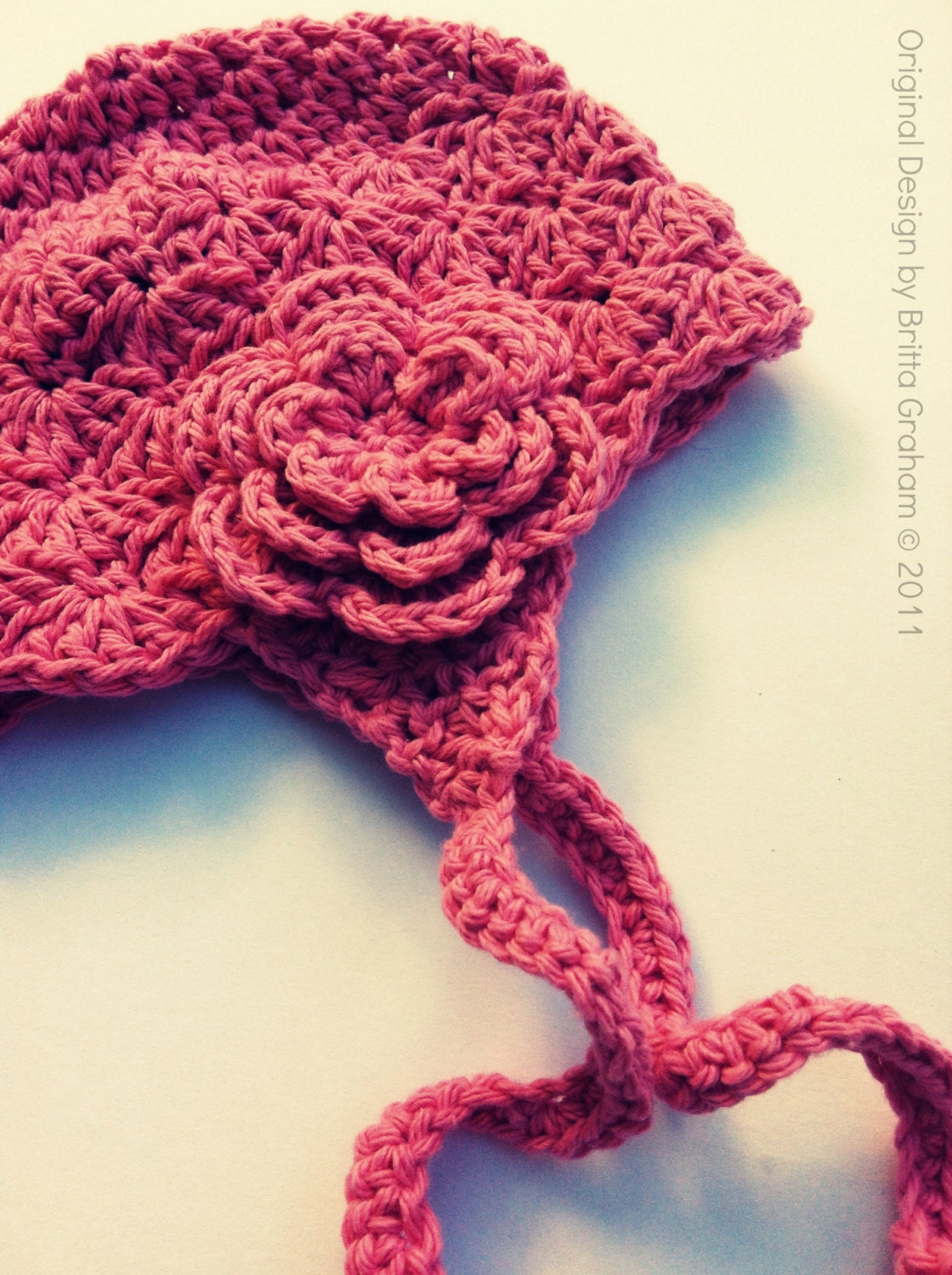 Crochet Pattern - Shell Stitch Baby Hat Pattern With Earflaps No.605 ...