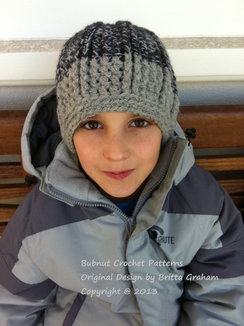 Boys Crochet Hat Pattern Funky Chunky Beanie Crochet Pattern - Etsy