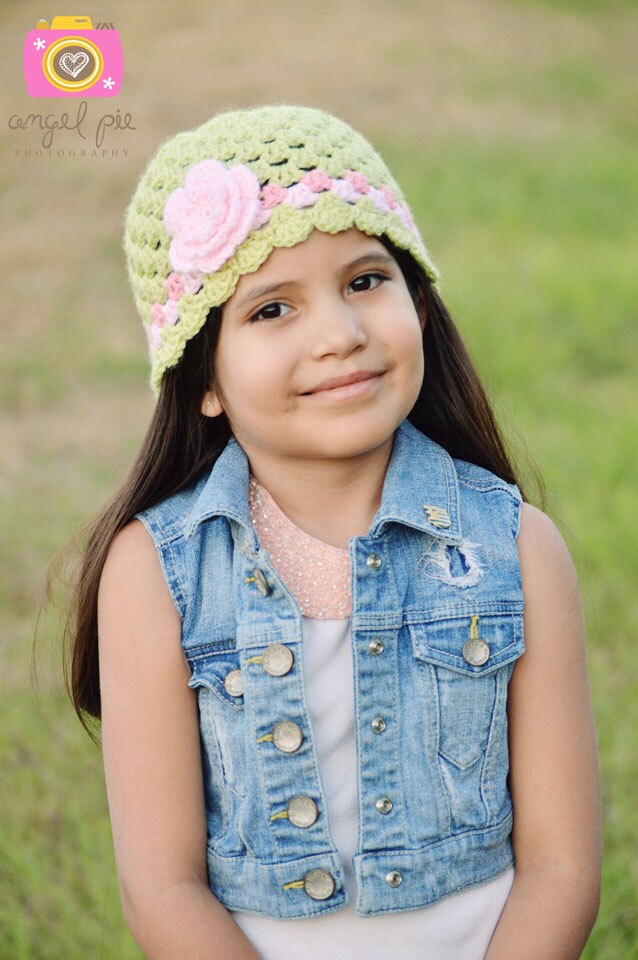 Girls Hat Crochet Pattern with Shell Trim in Preemie Newborn | Etsy