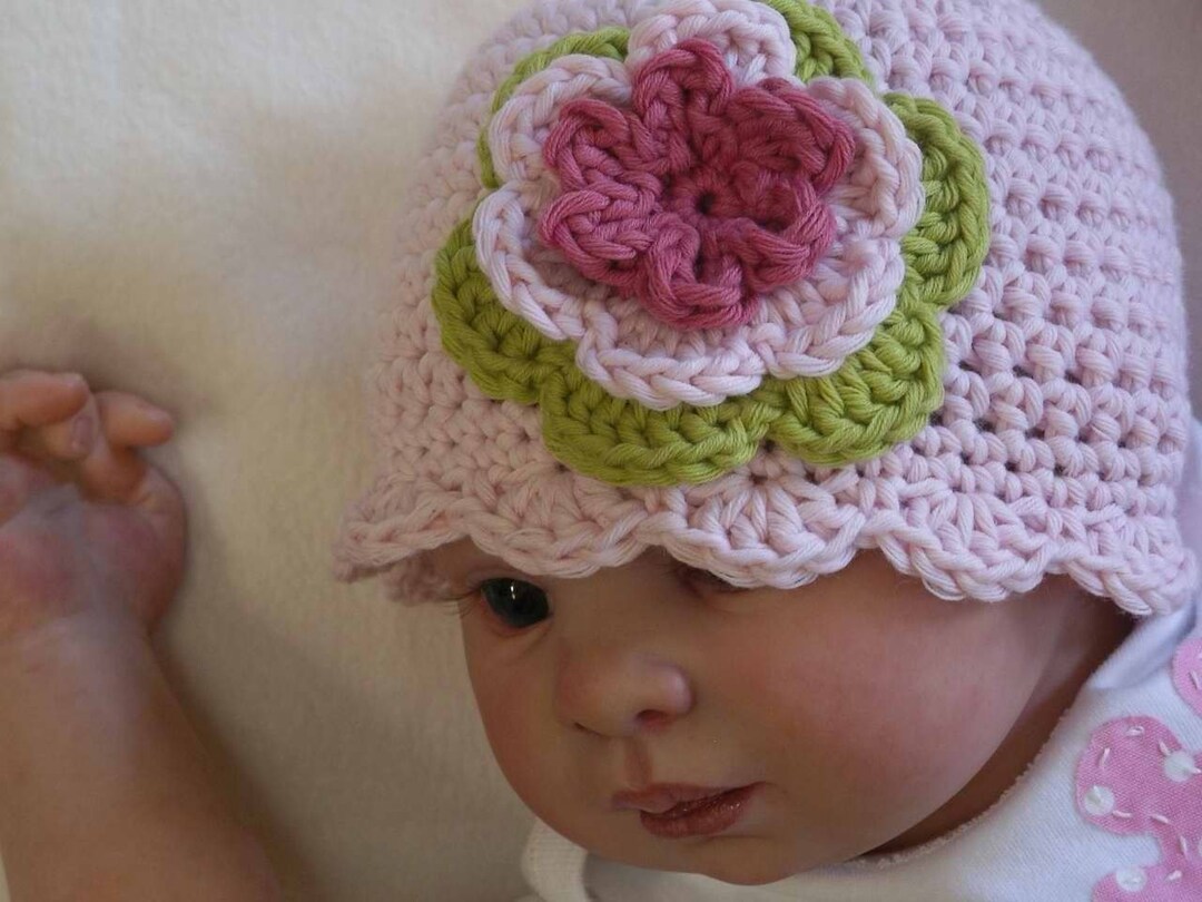 Crochet Hat Pattern - Easy Peasy Shell Trim Baby Hat Crochet Pattern No ...